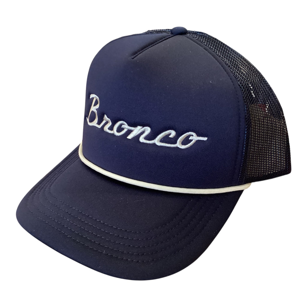 Bronco Navy Foamy Roscoe Embroidered Hat – Drawnwest