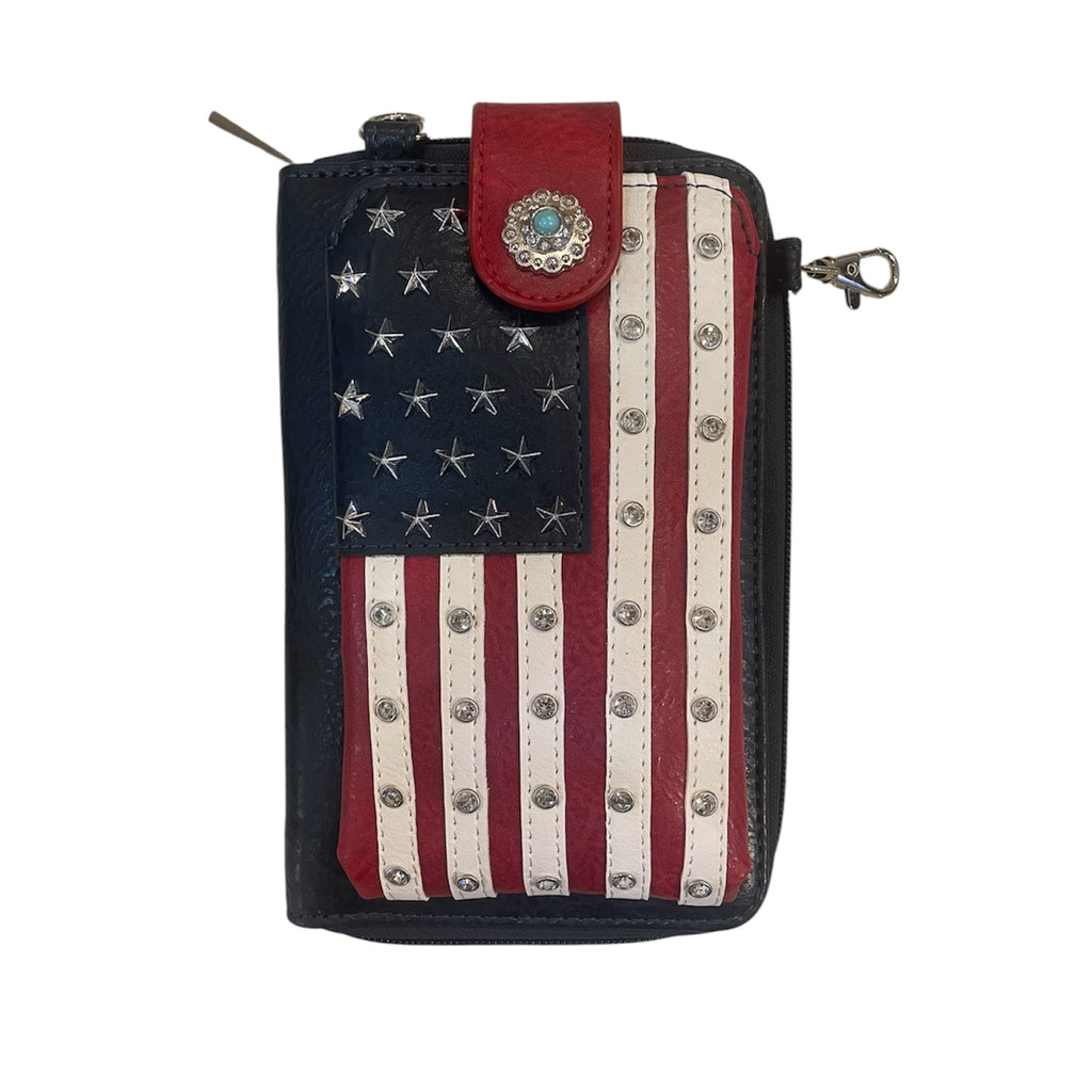 American Flag Gemstone Wallet – Drawnwest