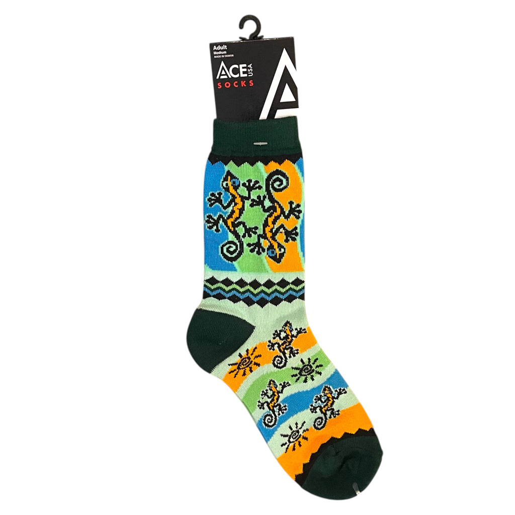 Green Gecko Socks – Drawnwest