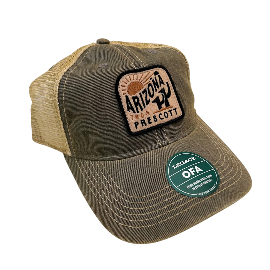 Prescott Arizona Saguaro Grey Acid Wash Cap – Drawnwest