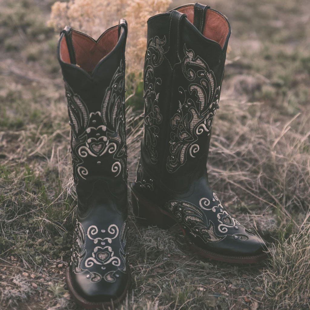 Tanner Mark Boot Venice Black - Midnight Black with Silver Shimmer Inl ...